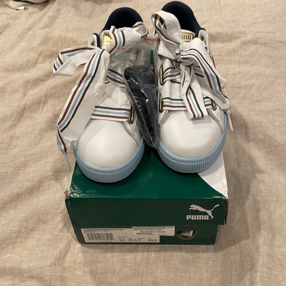 Puma | Shoes | Puma Basket Heart New School Sneakers | Poshmark